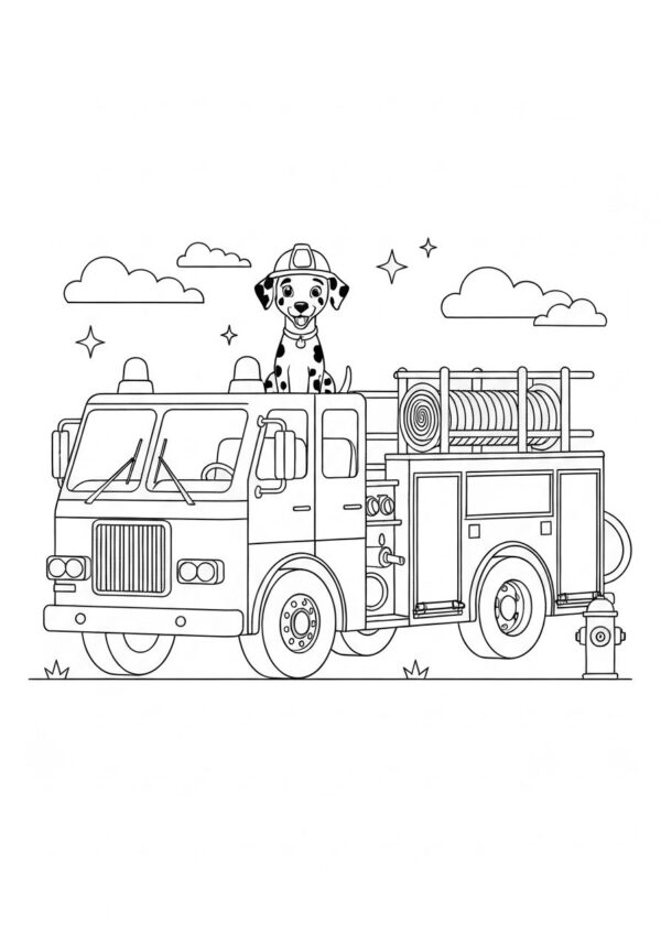 Fire Truck Coloring Pages For Kids | Free Printable Collection | 2025