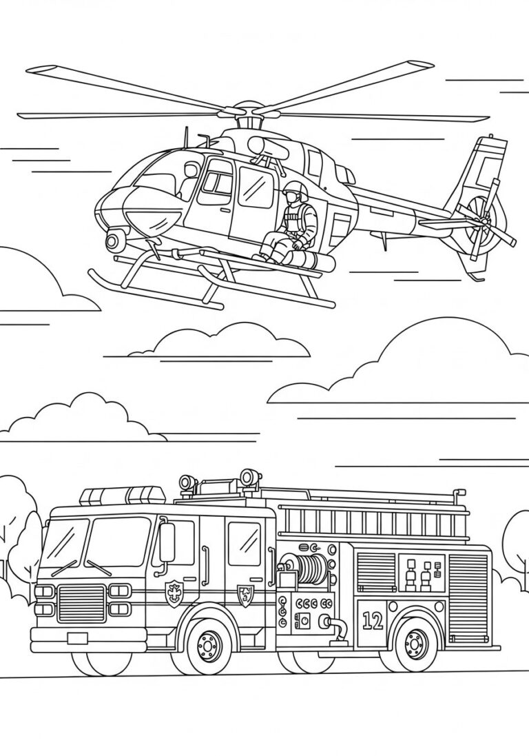 Fire Truck Coloring Pages For Kids | Free Printable Collection | 2025