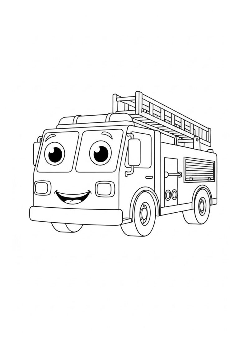 Fire Truck Coloring Pages For Kids | Free Printable Collection | 2025