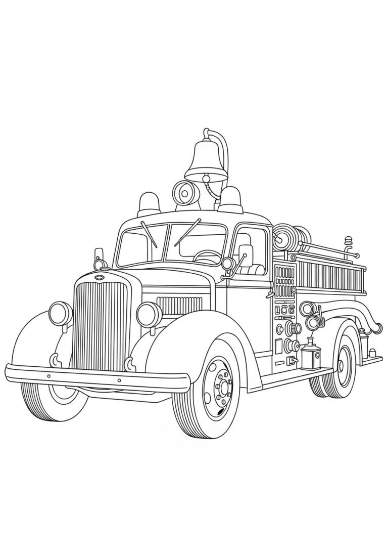 Fire Truck Coloring Pages For Kids | Free Printable Collection | 2025