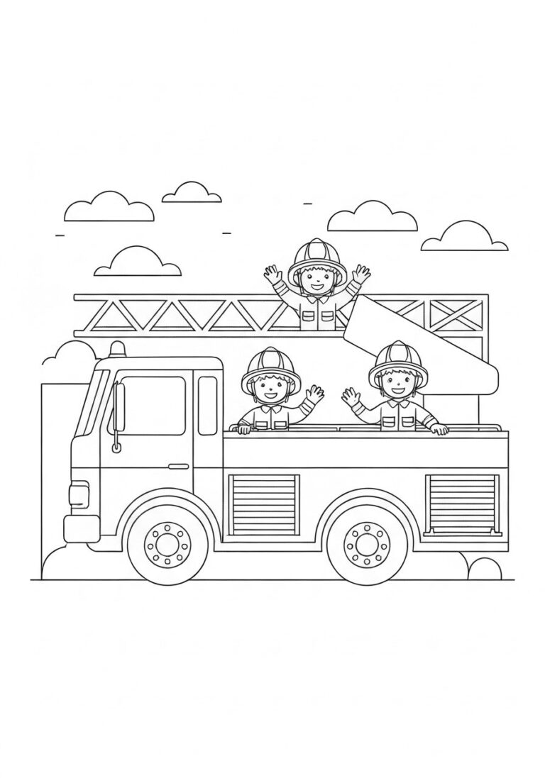 Fire Truck Coloring Pages For Kids | Free Printable Collection | 2025