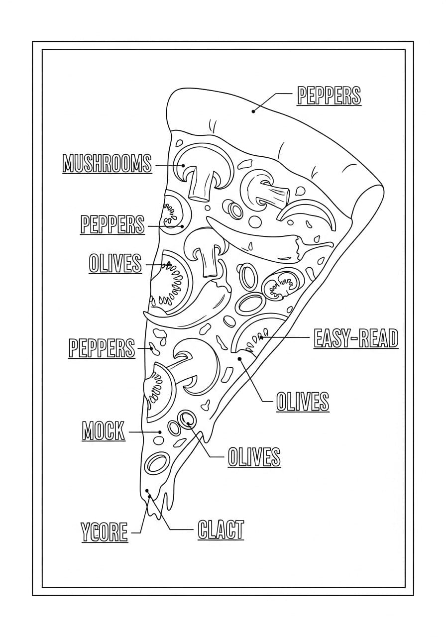 Printable Pizza Coloring Pages | Slices & Kawaii Art | 2025