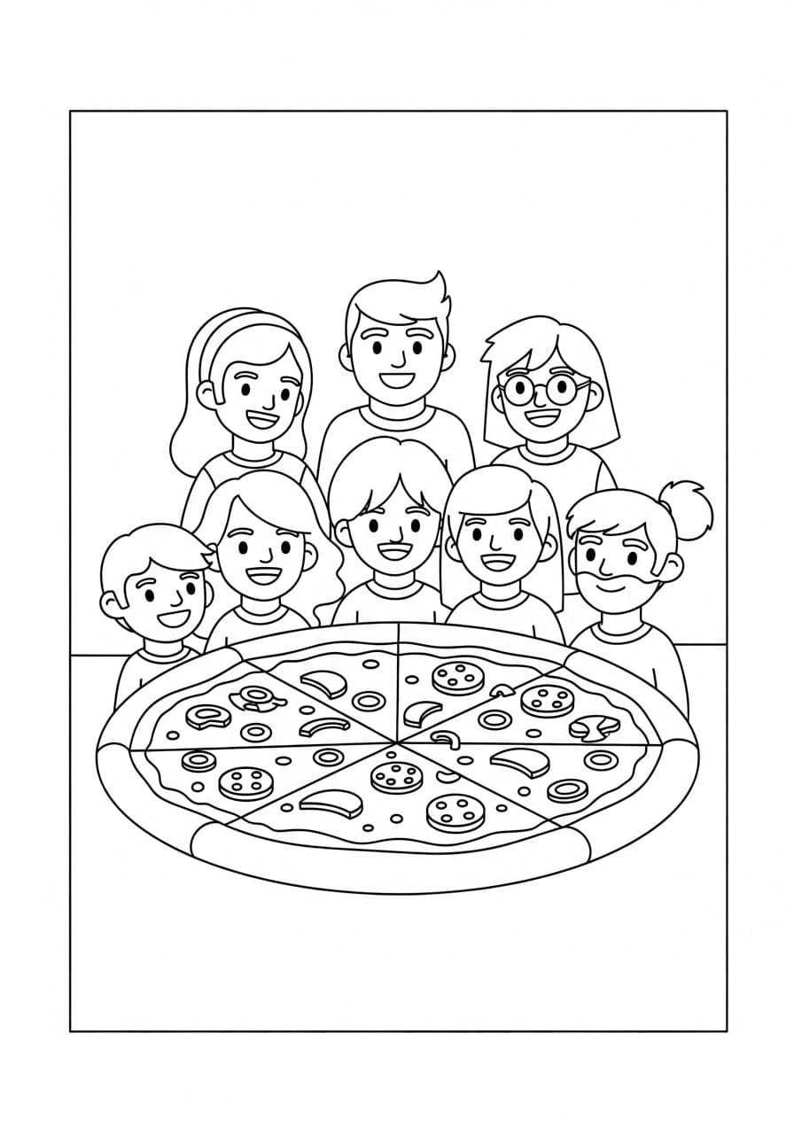 Printable Pizza Coloring Pages | Slices & Kawaii Art | 2025