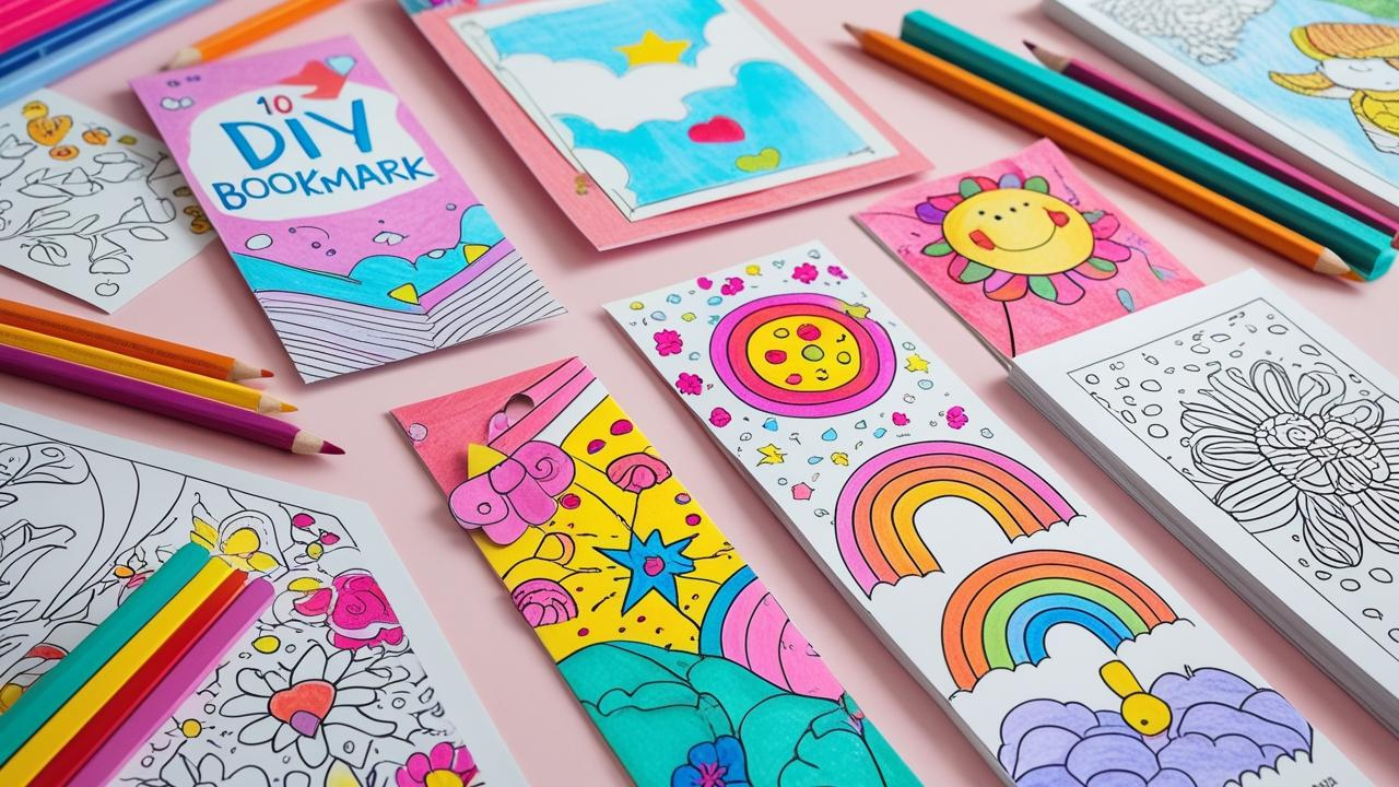 10 DIY BOOKMARKS Ideas Using Printable Coloring Pages | 2025